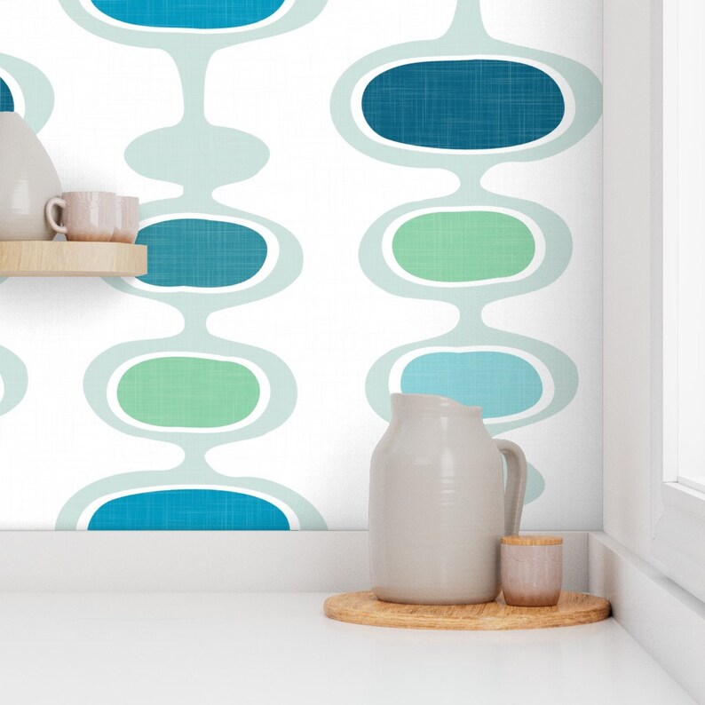 Retro MCM Wallpaper Palm Springs Bubbles by Luciafontes - Etsy