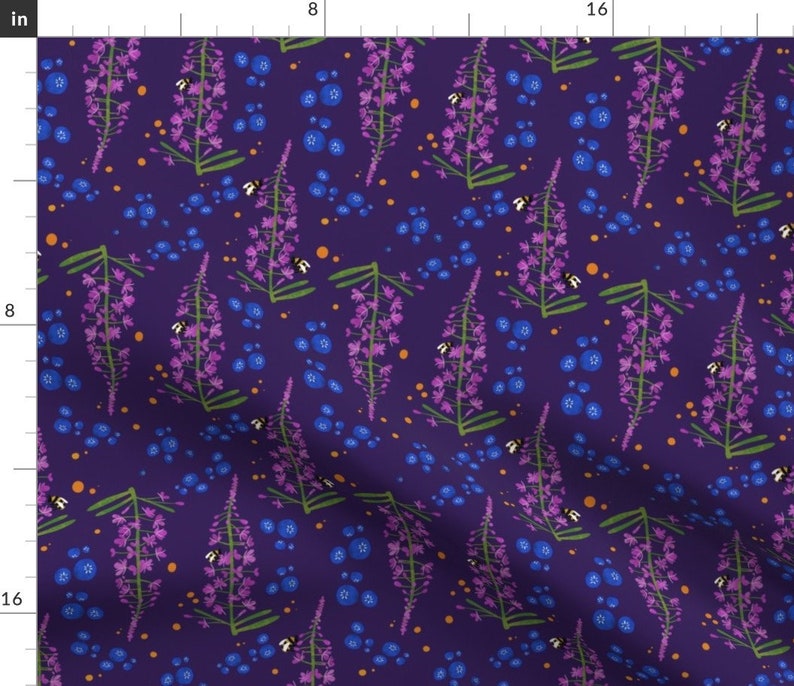 Purple Fireweed Fabric Alaska Wild Flower Large by - Etsy