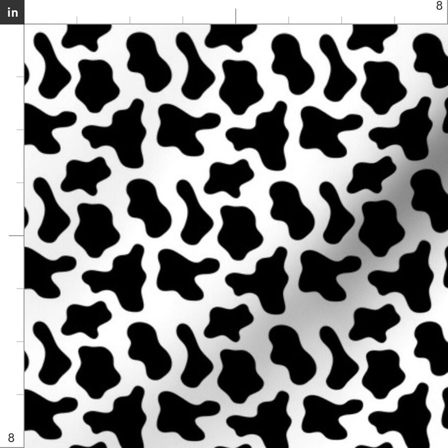 Cow Print Fabric Farm Coordinate Cow by Vannina Dairy Cow - Etsy