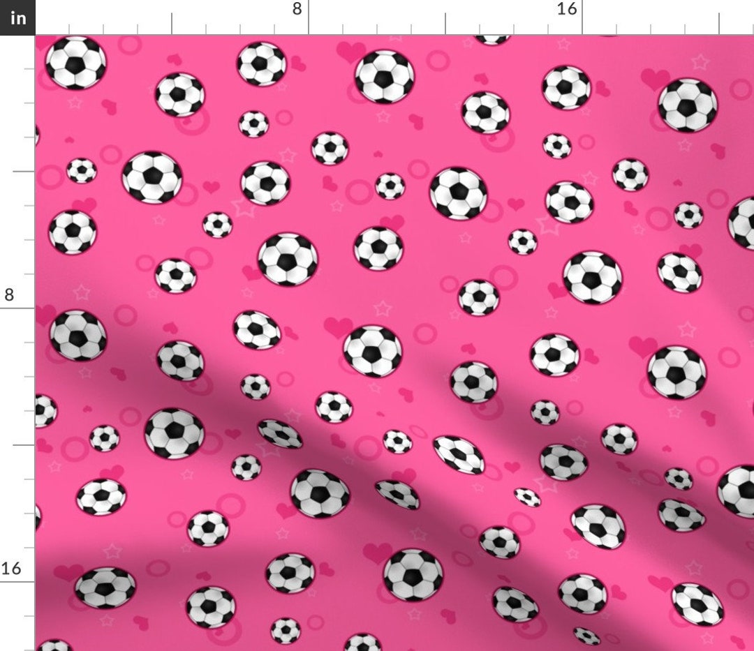 Soccer Fabric Soccer Ball Pink by Jannasalak Soccer Girls Sport Kid ...