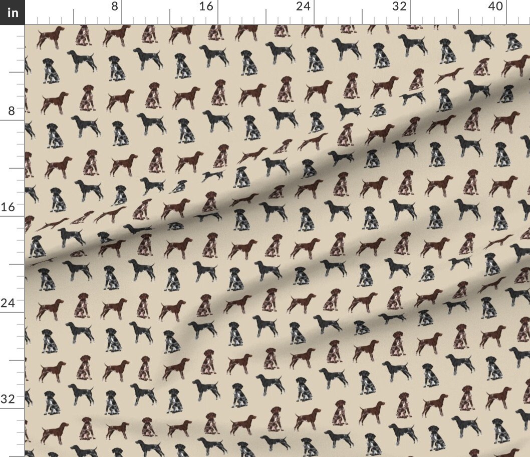 German Shorthaired Pointer Brown Black Dog Fabric Gsp - Etsy