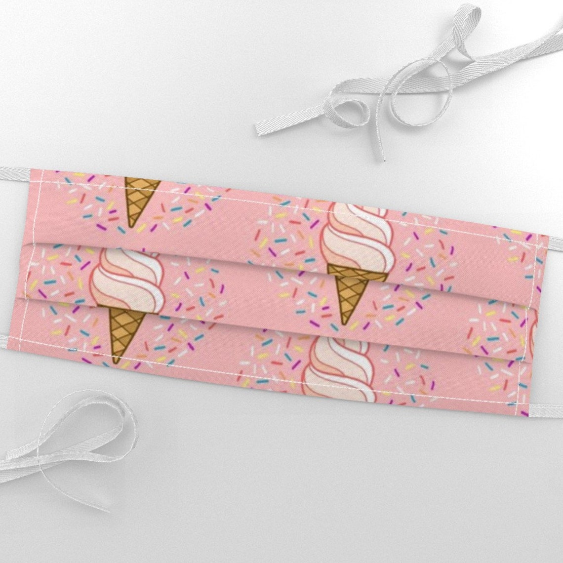 Ice Cream Fabric Large Ice Cream Sprinkles Pink By | Etsy