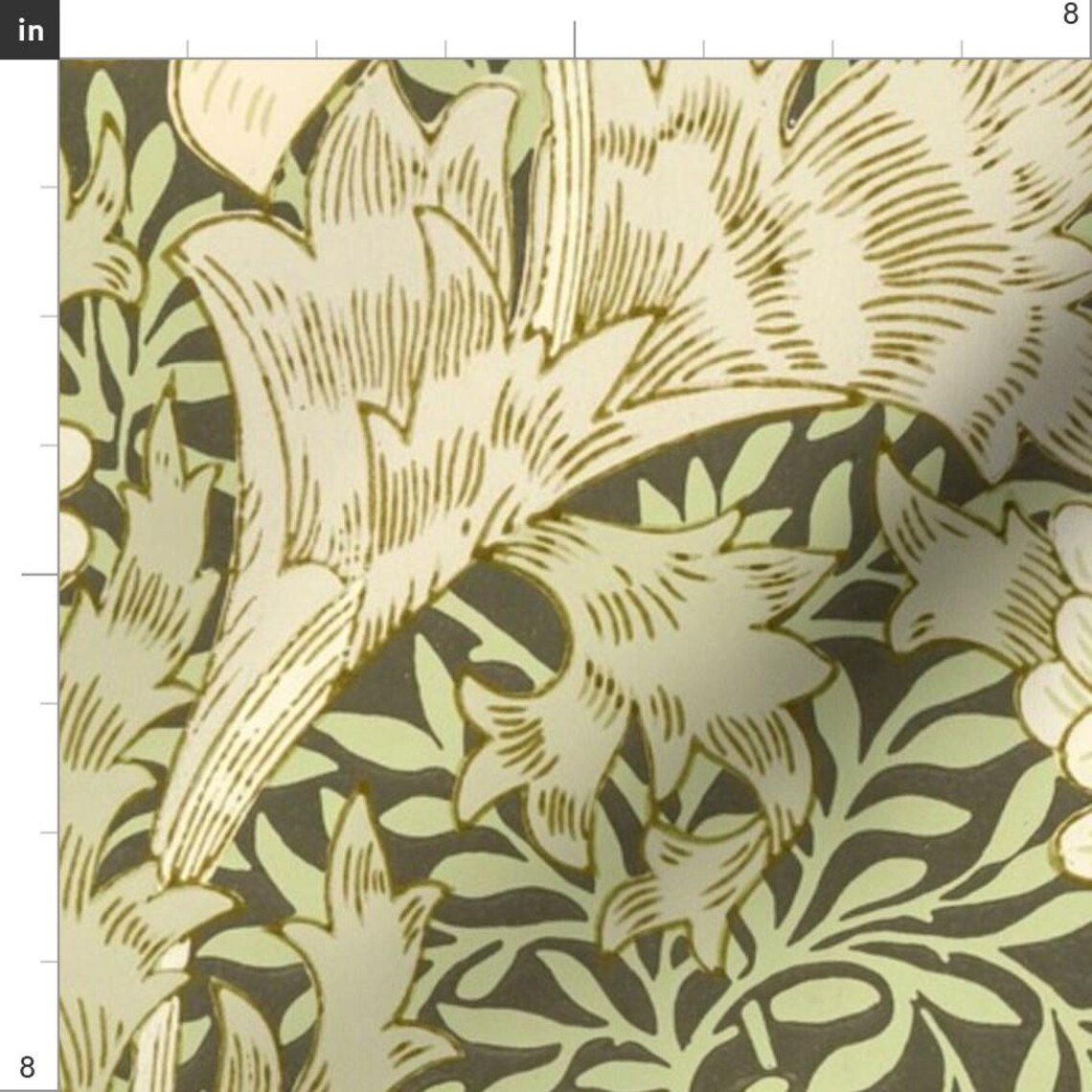 William Morris Apparel Fabric - Chrysanthemum 1877 Large by Utart ...
