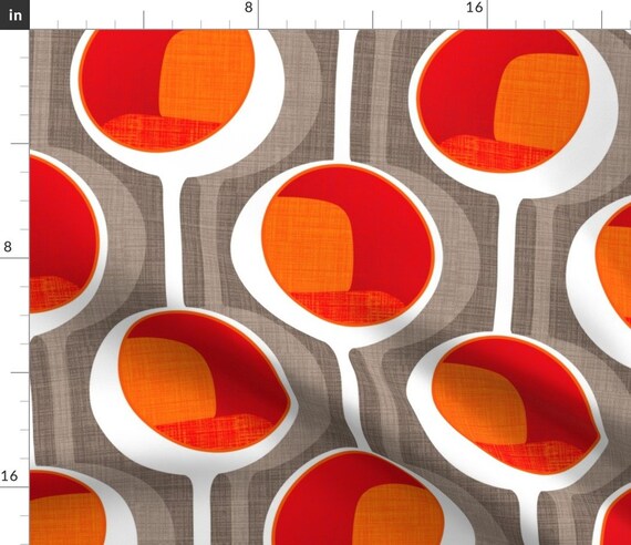 Mod Geometric Fabric Chair Pod White by Spellstone Chair | Etsy