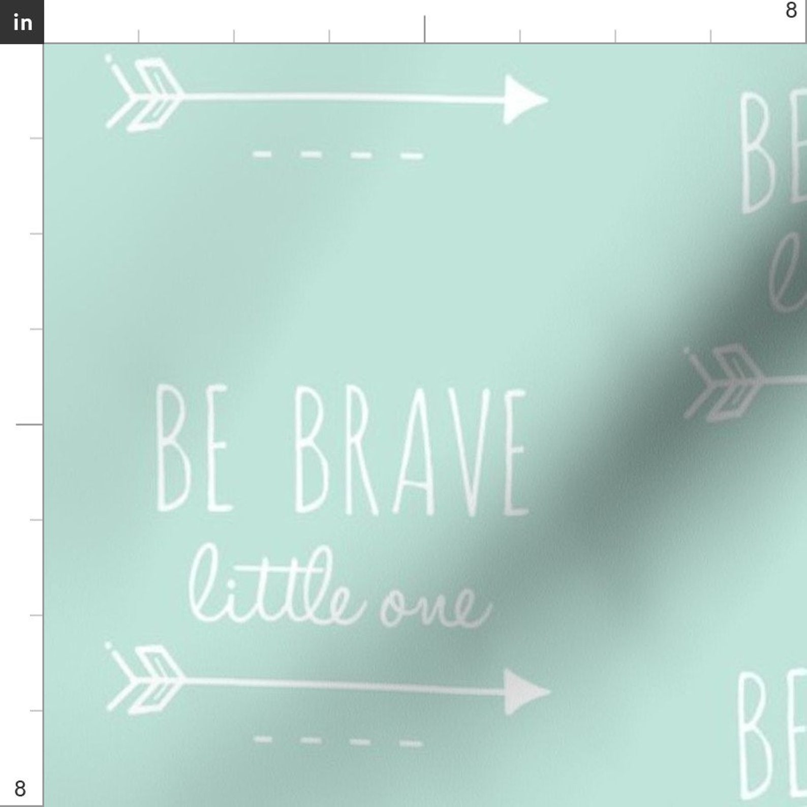 Blue Brave Fabric Be Brave Little One Arrow Mint And White | Etsy