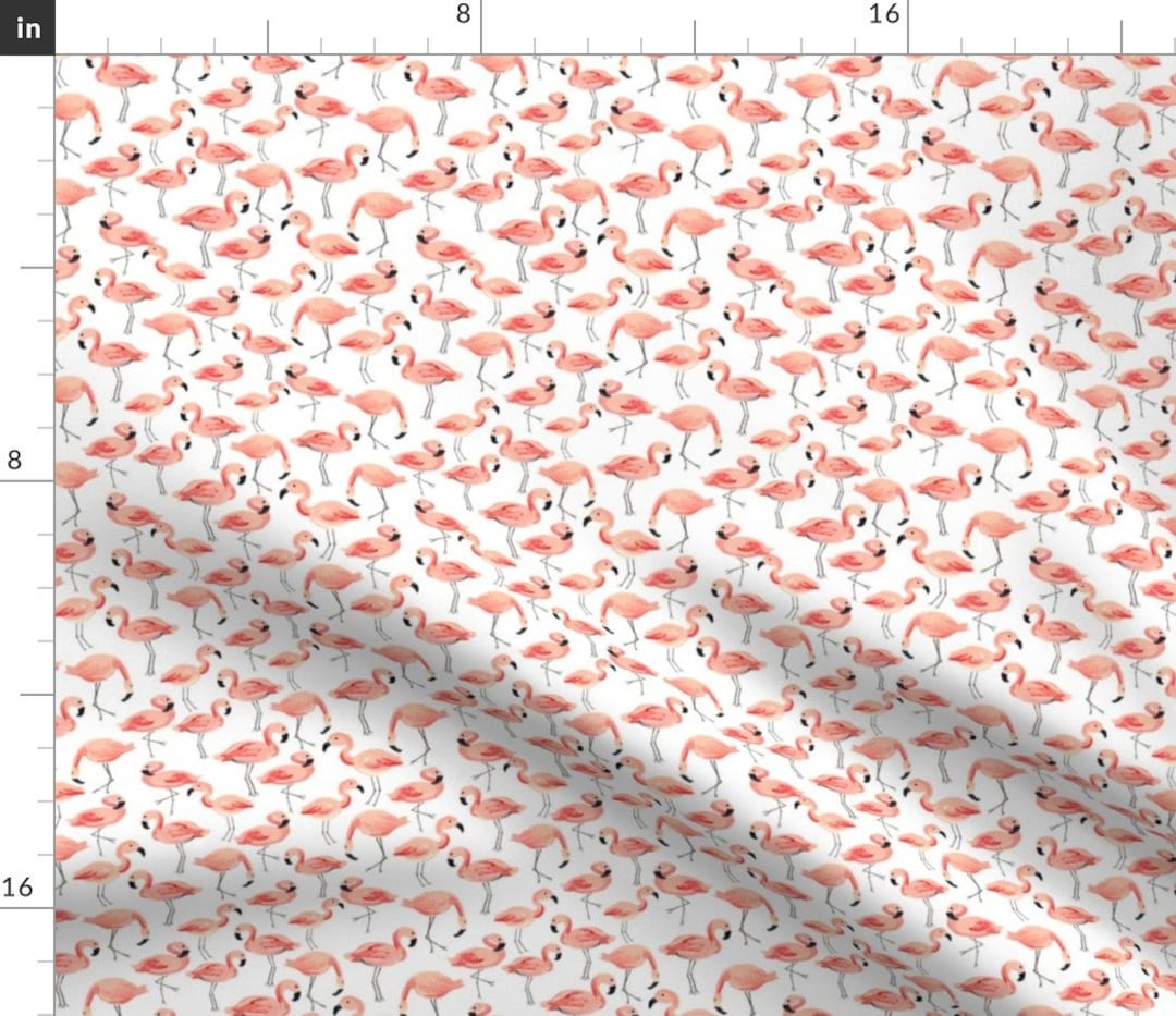 Pink Flamingo Fabric Flamingo Party small Scale by Shelbyallison Baby ...