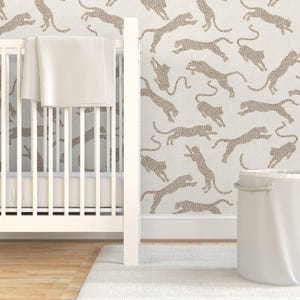 Neutral Leopard Removable Peel and Stick Wallpaper - Boho Safari Animal ...