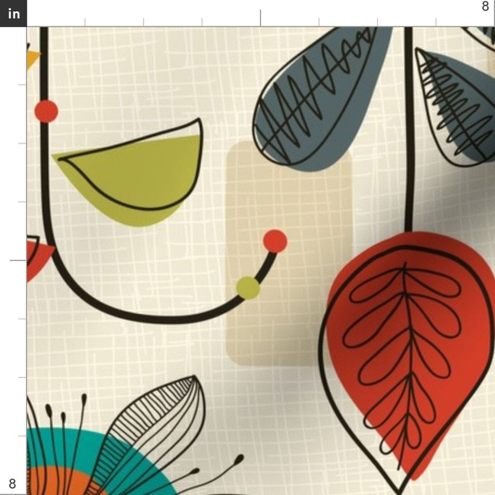MCM Fabric 1950'S Mid Century Modern by Patternanddesign - Etsy