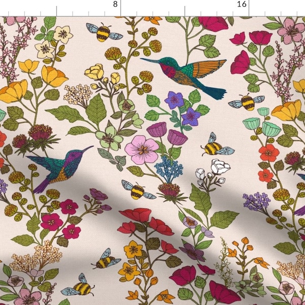 Hummingbird Fabric - Etsy