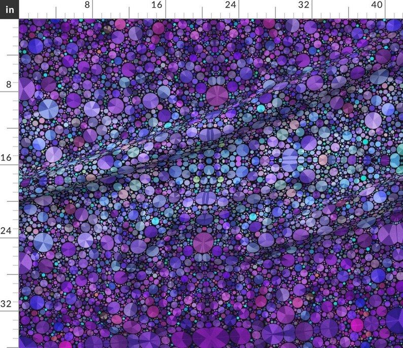 Geometric Purple Polka Dots Astrological Fabric Purple - Etsy