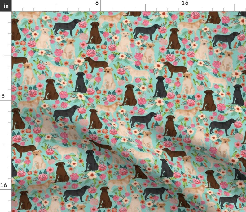 Labrador Fabric Yellow Labrador Chocolate Black Lab Fabric | Etsy
