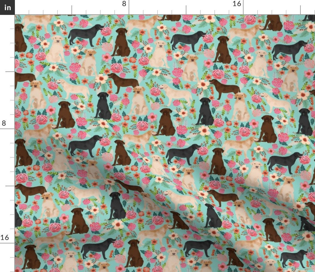 Labrador Fabric Yellow Labrador Chocolate Black Lab Fabric | Etsy
