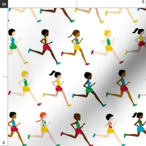 Runner Fabric Running Around the World by Mariao Track and Field ...