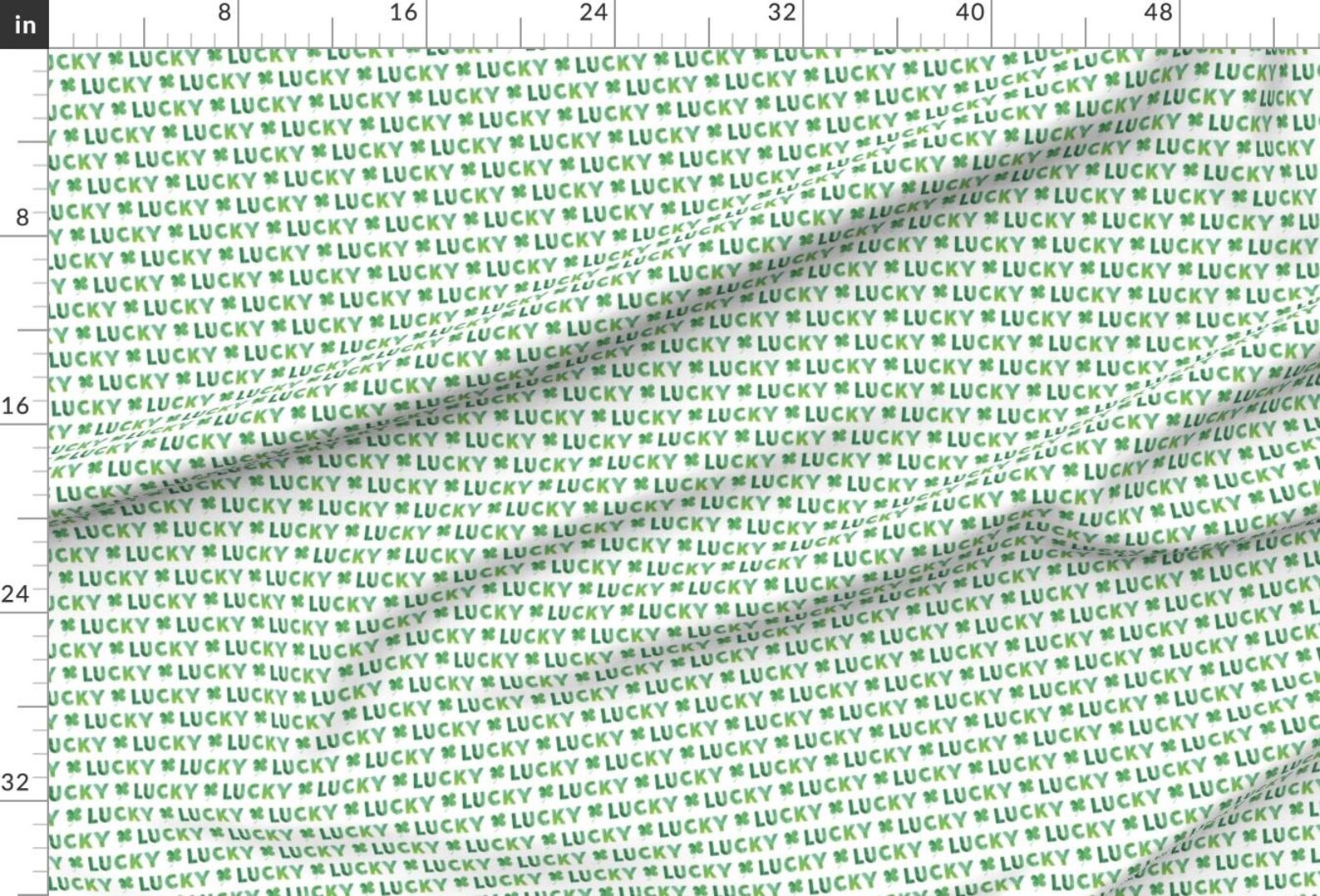 Lucky Fabric - Lucky Watercolor by Littlearrowdesign - Good Luck Irish ...