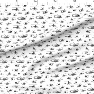 Helicopters Fabric Helicopters Small by Thinlinetextiles | Etsy
