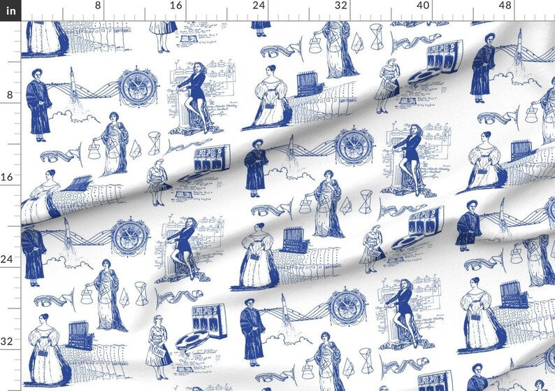 Computer Science Fabric Women Of Computer Science Toile By | Etsy