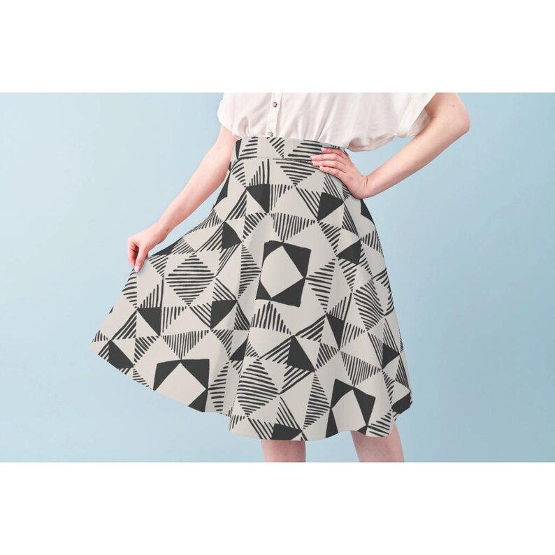 Patchwork Apparel Fabric - Triangle Cheater Quilt by Kittenlane - Hand ...