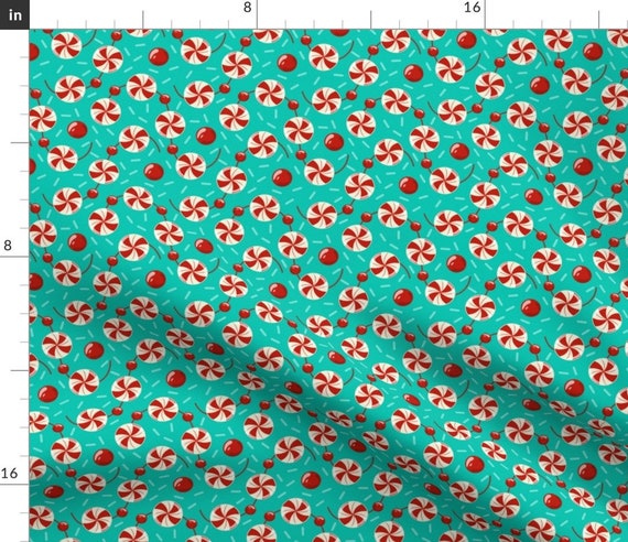Peppermint Fabric Peppermint Candy Garland by Retrorudolphs | Etsy