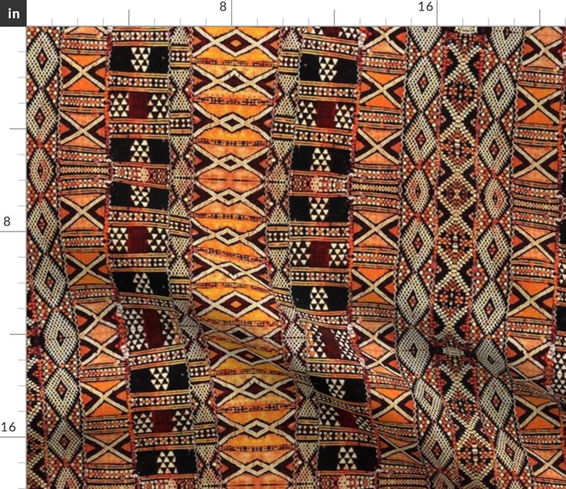 Geometric Tribal Fabric Tribal Design by Floramoon Designs - Etsy