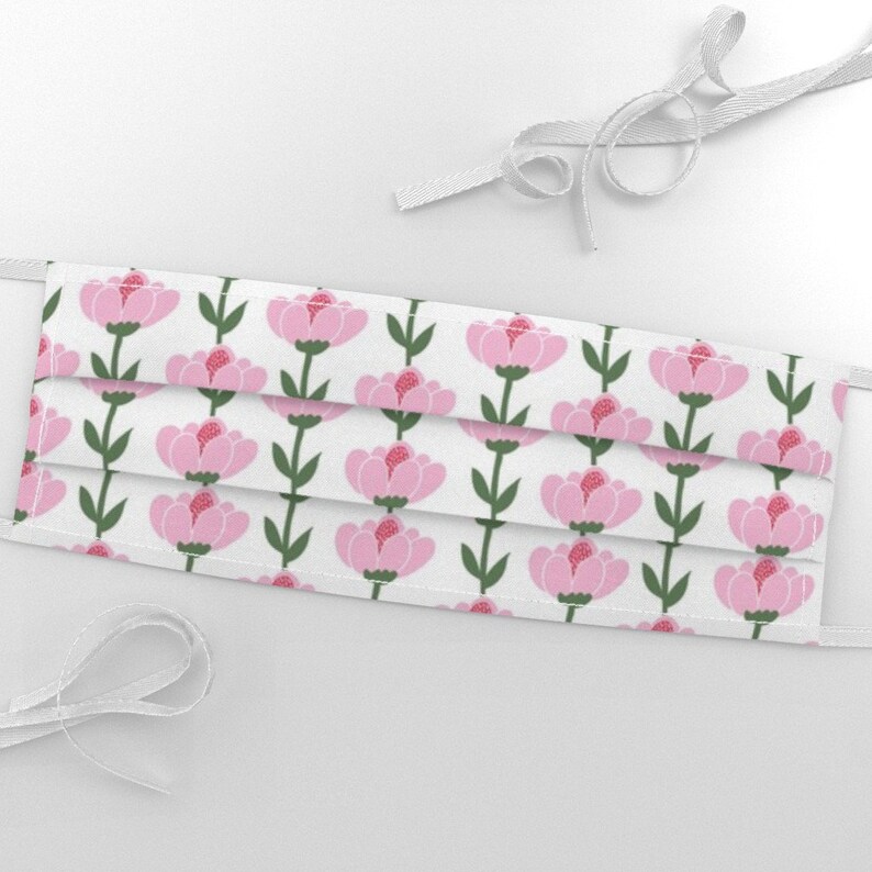 Tulips Fabric Scandinavian Tulips Pink by Thislittlestreet | Etsy
