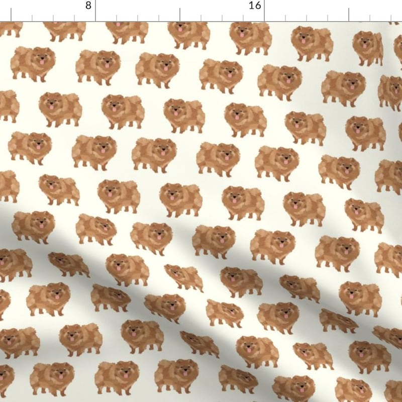 Fabric With Pomeranian - Etsy