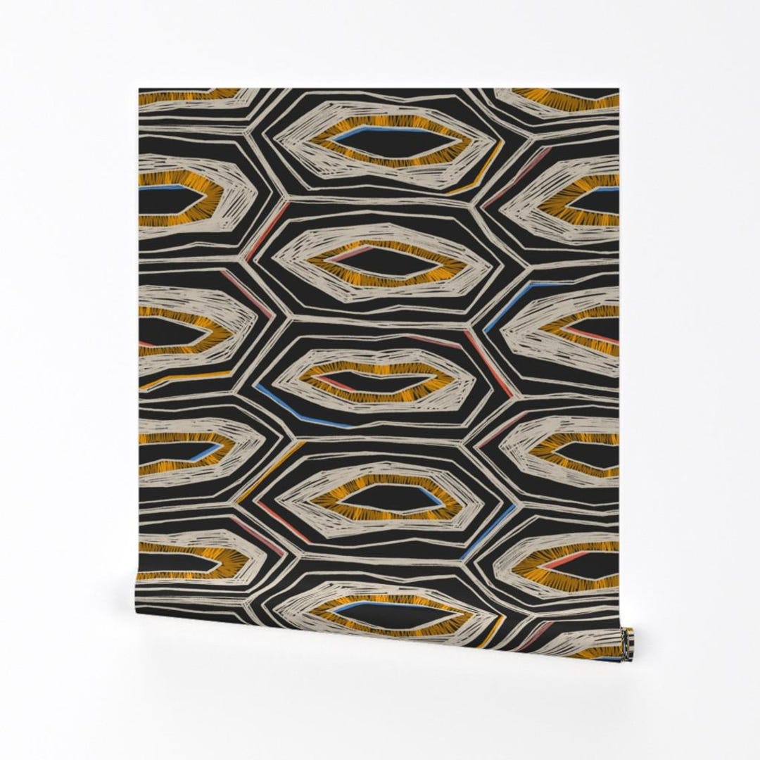 Tortoise Removable Peel and Stick Wallpaper - Abstract Bold - Wall Art ...