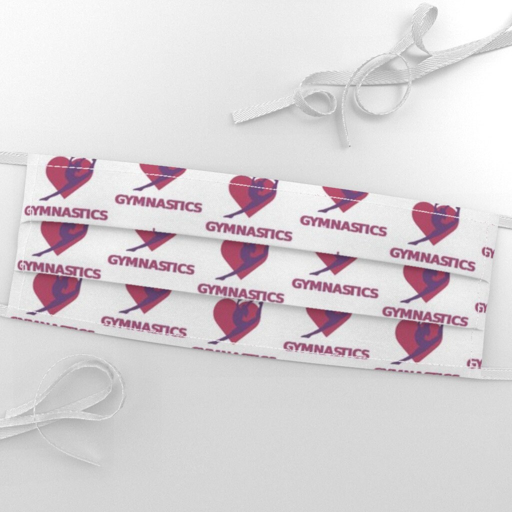 Gymnastics Fabric I Love Gymnastics by Jenniferfranklin | Etsy