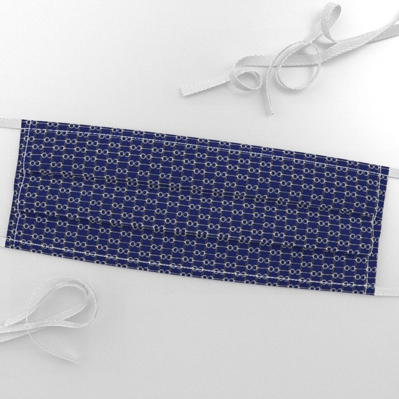 Blue Equestrian Horse Fabric Bitty Bits Navy by Ragan | Etsy