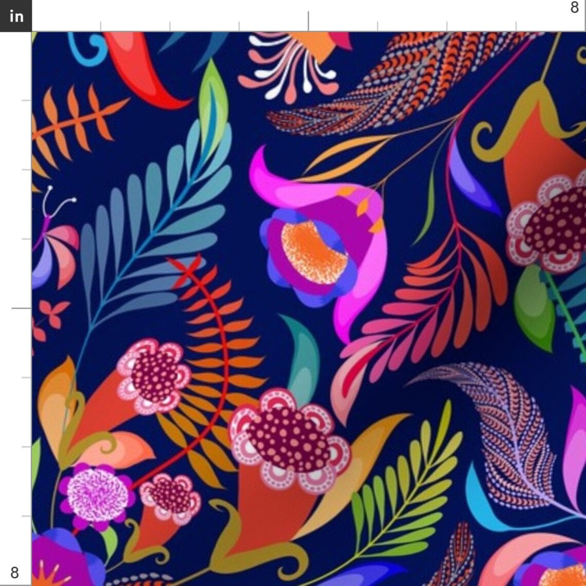 Tropical Purple Pink Tropical Fabric Paradise Boho for the - Etsy