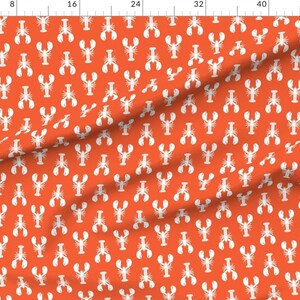 Lobster Fabric Lobster Tropical Sunset By Littlearrowdesign | Etsy