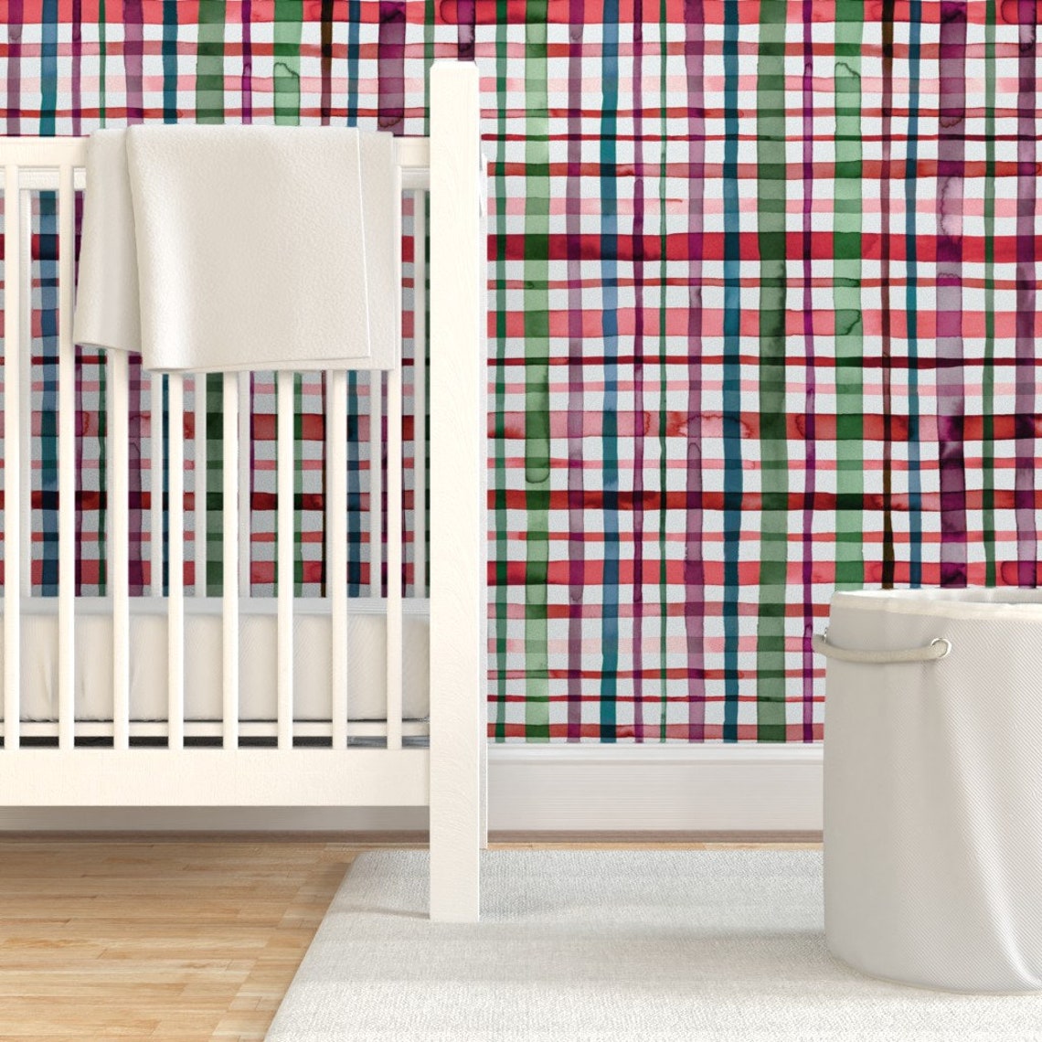 Tartan Plaid Wallpaper Watercolor Plaid by Ninola-design - Etsy