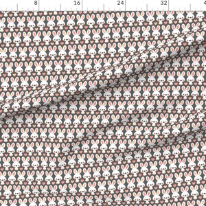 Kawaii Bunny Fabric Cute Little Bunnies by Petitspixels | Etsy