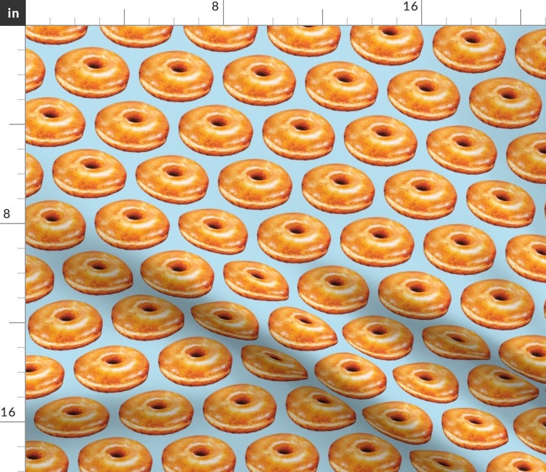 Plain Donut Fabric Glazed Donut by Kellygilleran Retro - Etsy
