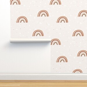 Boho Rainbows Wallpaper Scattered Earth Tone Rainbows by Erin Kendal ...