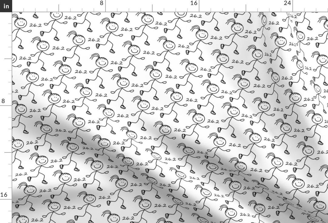 Marathon Runner Fabric - Girl Runners-26.2 by Lilcubby - Runner Girl ...