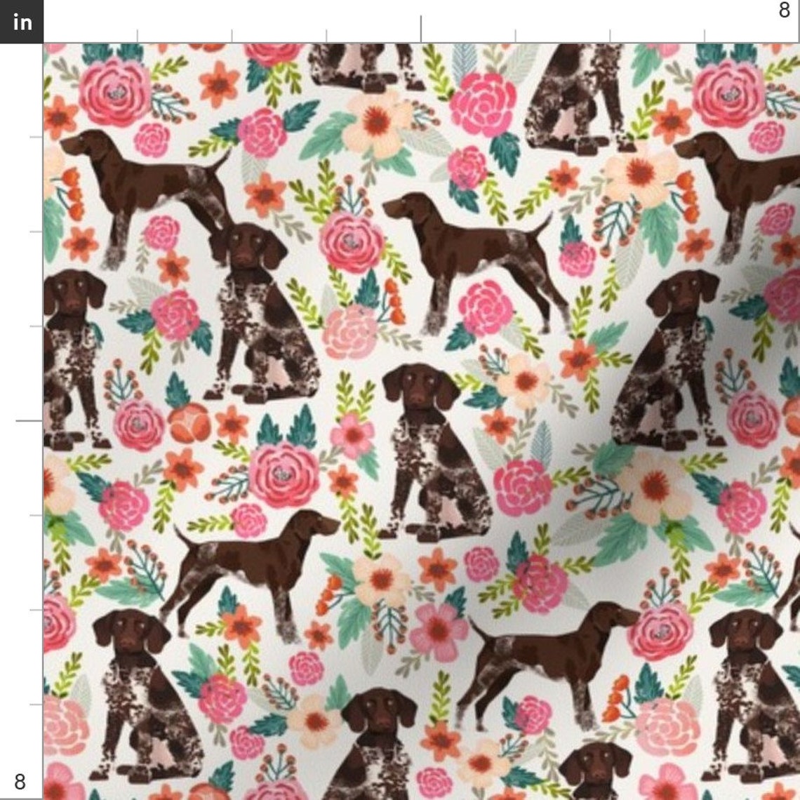 German Shorthair Pointer Floral Fabric German Shorthair - Etsy