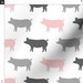 Multi Colored Pigs Fabric - Multi Colored Pigs Pink and Gray by ...