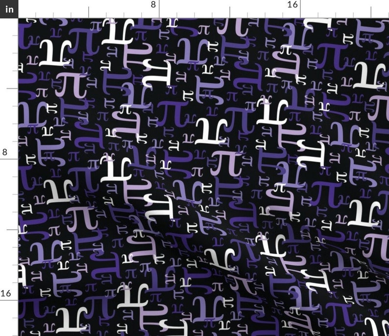 Pi Day Fabric Pieces of Pi purple by Robyriker Pi Day - Etsy