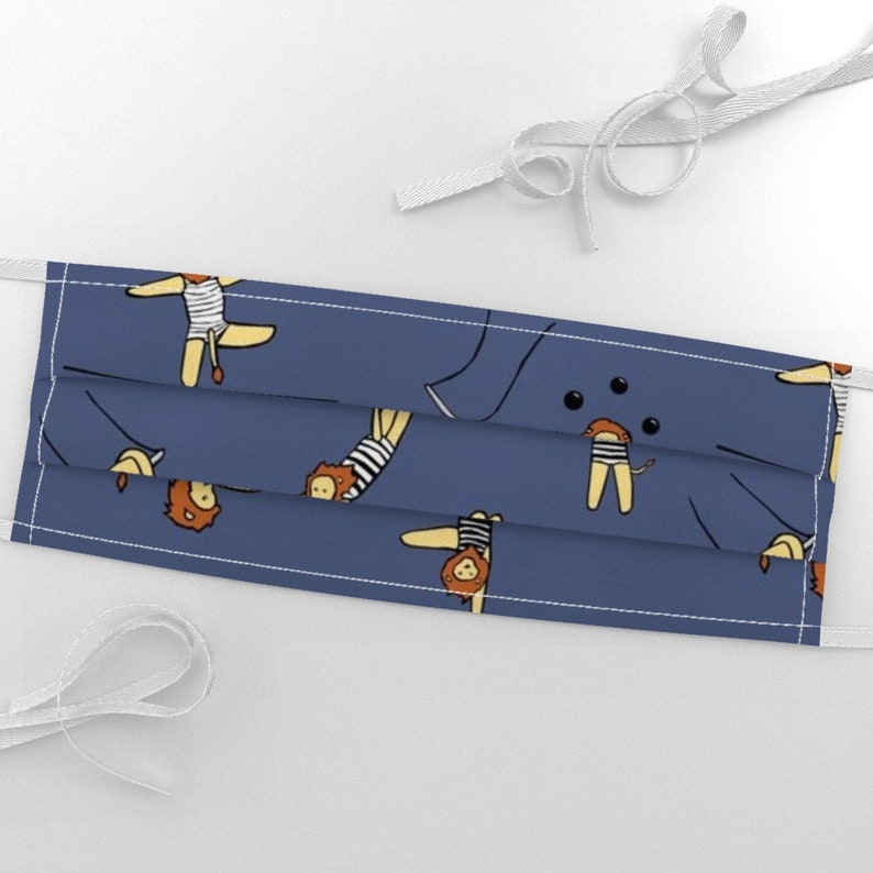 Trapeze Fabric Blue Lion Circus by Pond Ripple Trapeze | Etsy