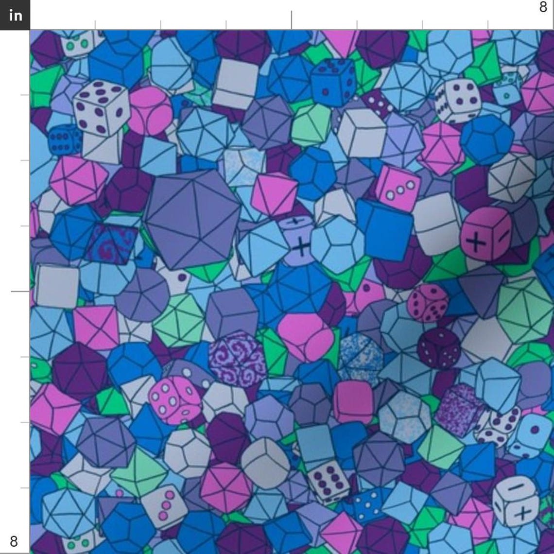 Dice Fabric - Dice Galore - Magic by Pi-ratical - Dice Board Game Nerdy ...
