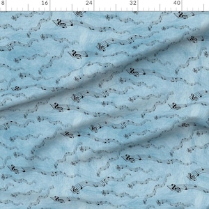 Song Fabric - Music Notes Blue by Themadcraftduckie - Song Music Treble ...