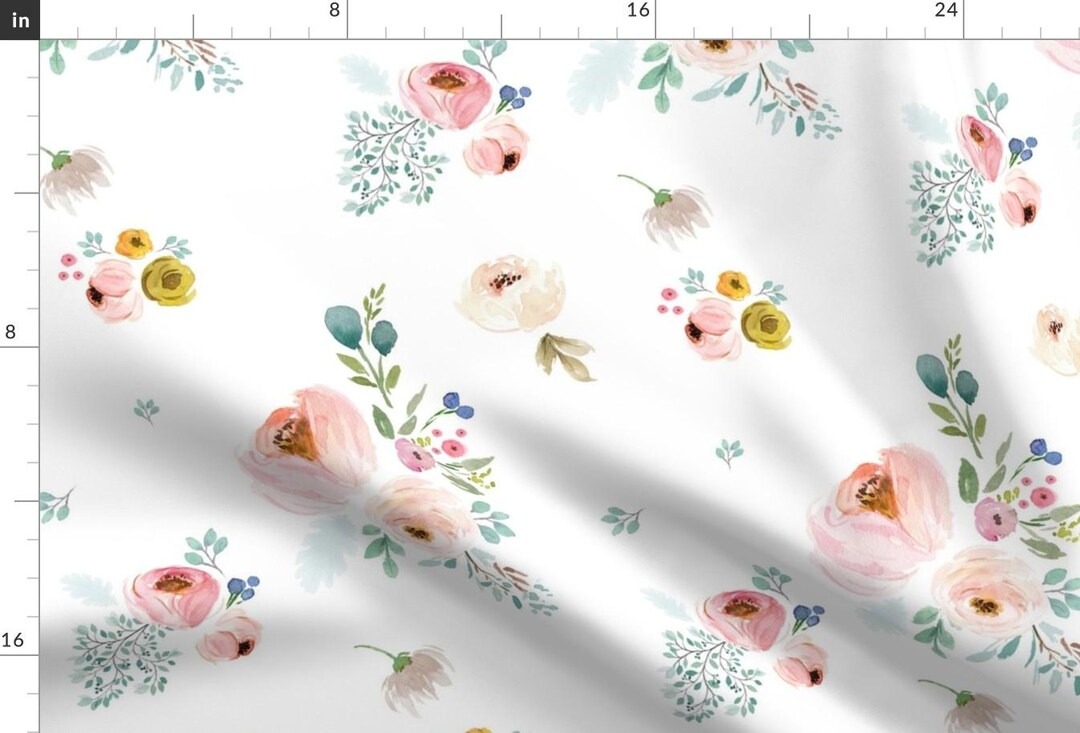 Spring Fabric - 14" April in Love by Shopcabin - Spring Floral Vintage ...