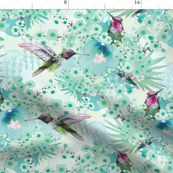 Hummingbird Fabric - Etsy