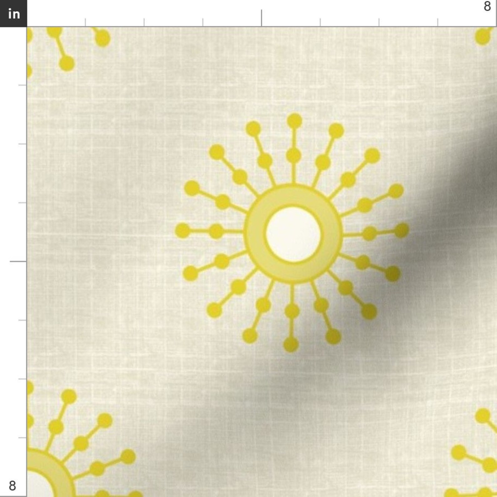 Yellow Star Bursts Fabric Star burst Sunshine By | Etsy