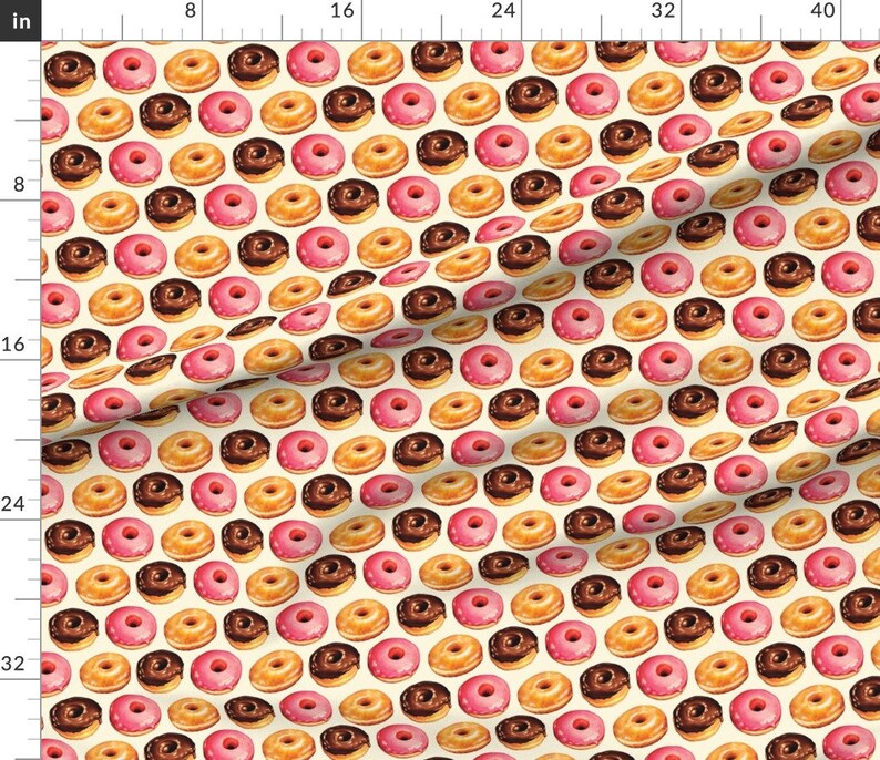 Assorted Donuts Fabric Donut Pattern by Kellygilleran - Etsy