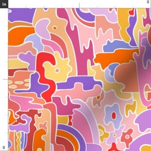 Maximalist Pink Melted Fabric Abstract Maximalist Desert Dusk by ...