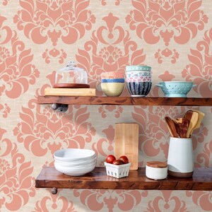 Damask Wallpaper Victorian Pink Damask by Mintedtulip Victorian Custom ...
