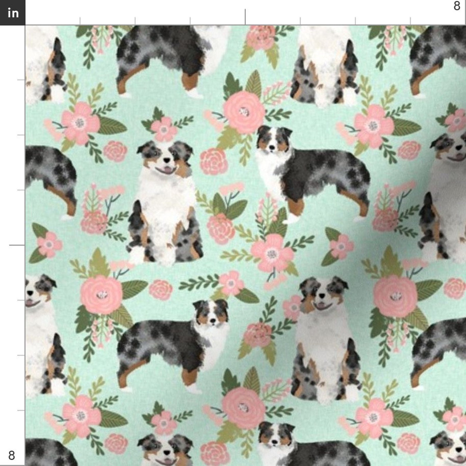 Australian Shepherd Fabric Australian Shepher Pet Quilt D | Etsy