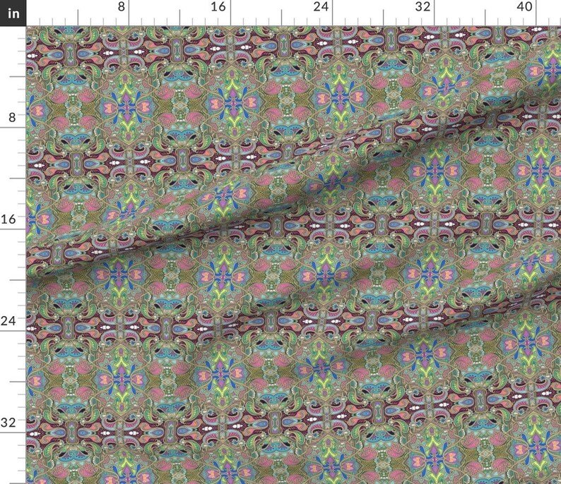 Mushroom Fabric Psychedelic Trippy Acid Trip Kaleidoscope - Etsy