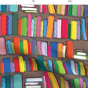 Book Shelf Fabric Library Books by Cassiopee Books Library Reading ...